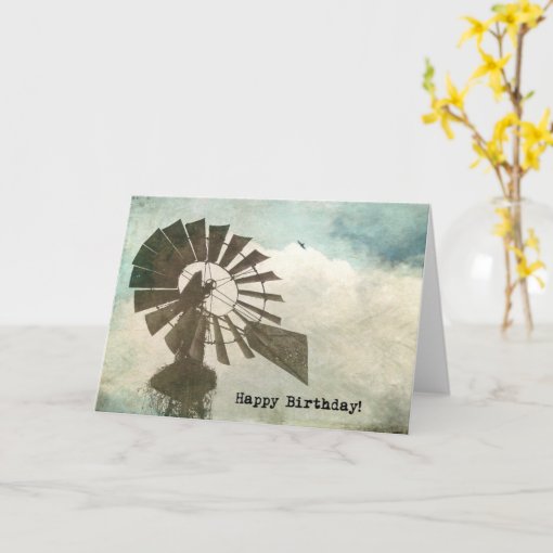 Birthday Windmill Card | Zazzle