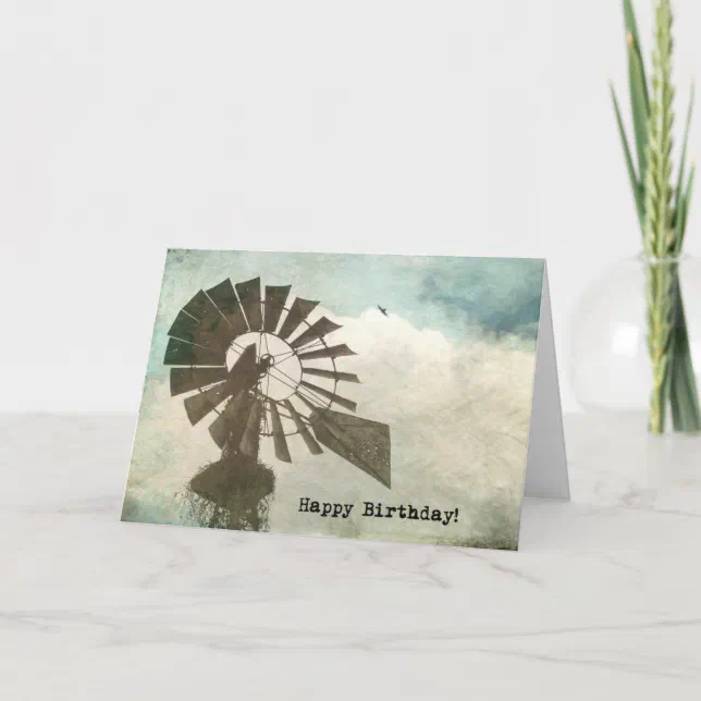 Birthday Windmill Card | Zazzle