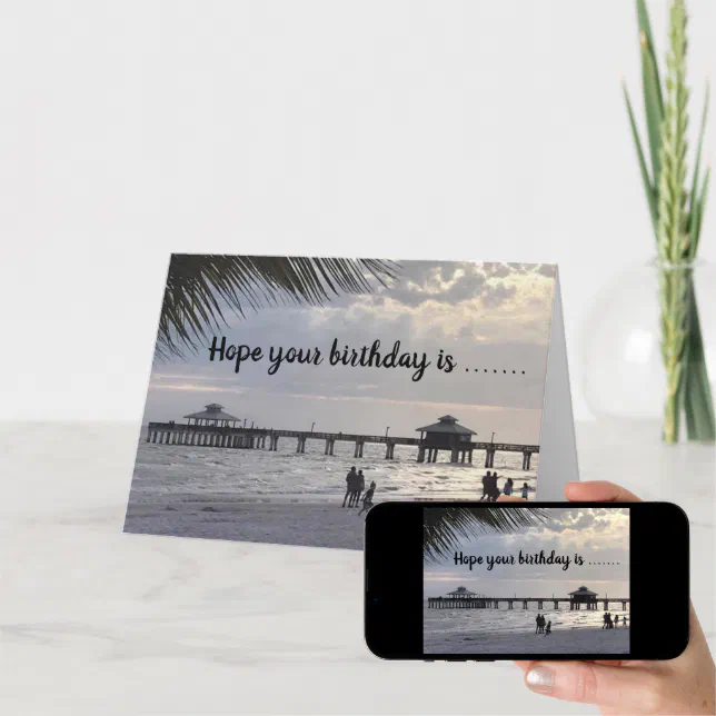 BIRTHDAY WISHES *BETTER THAN DAY AT THE BEACH* CARD | Zazzle