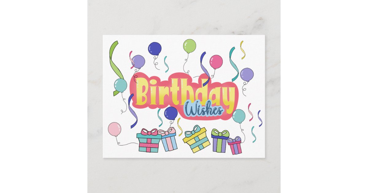 Birthday wishes Postcard | Zazzle