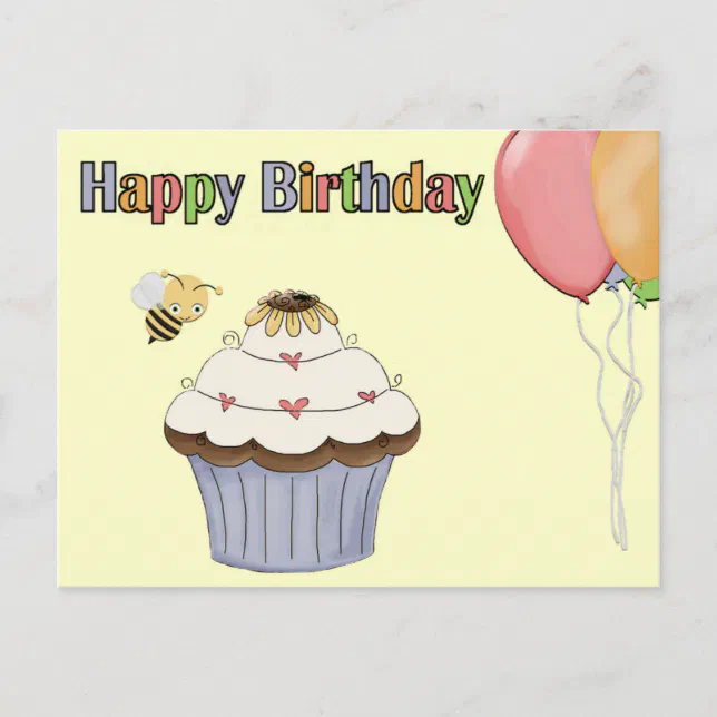Birthday Wishes Postcard | Zazzle
