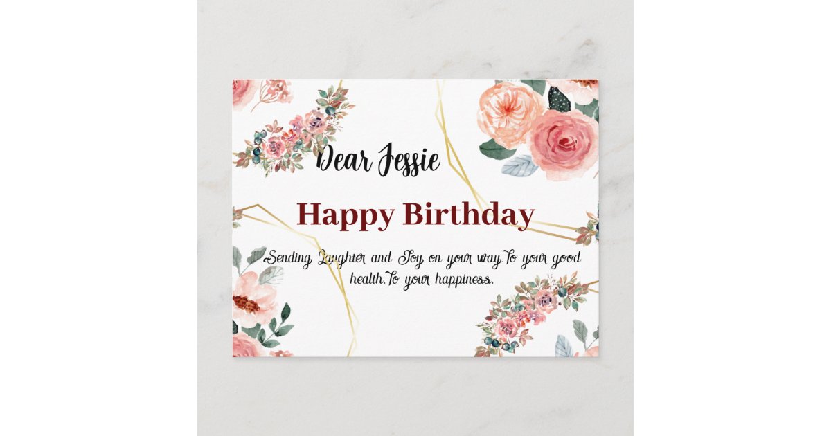 Birthday wishes postcard | Zazzle