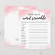 Birthday Word Scramble Rose Gold Party Game Card | Zazzle