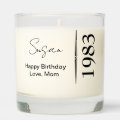 Birthday Year name Personalized Scented Candle | Zazzle