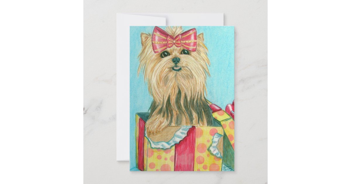 Birthday Yorkie Card | Zazzle