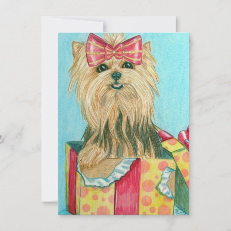 Birthday Yorkie Card | Zazzle