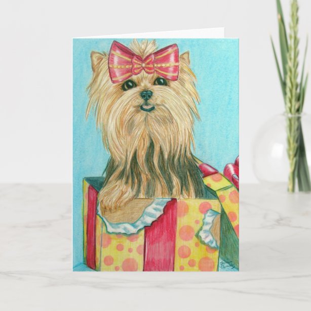 Yorkie Birthday Cards | Zazzle
