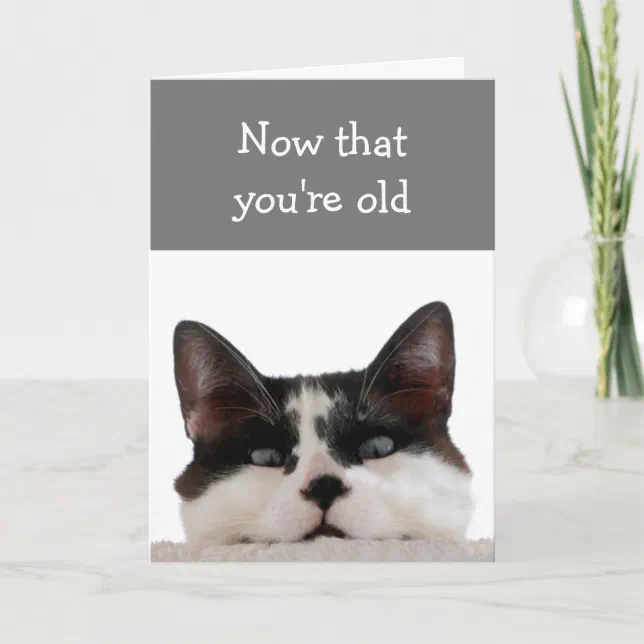 Birthdays Now that You're Old Funny Over the Hill Card | Zazzle
