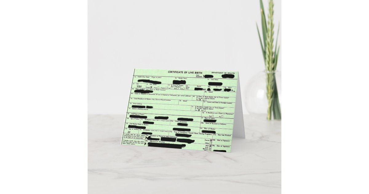 Birther Birthday Card | Zazzle