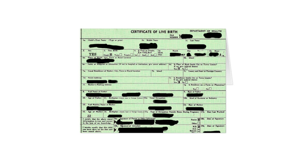 Birther Birthday Card | Zazzle.com