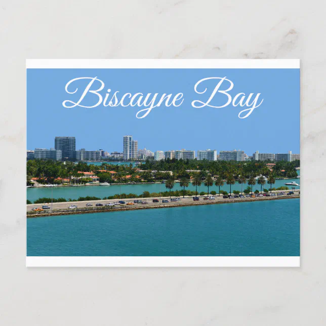 Biscayne Bay Miami Beach Florida Travel Postcard | Zazzle
