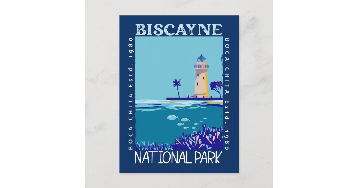 Biscayne National Park Boca Chita Key Distressed Postcard | Zazzle