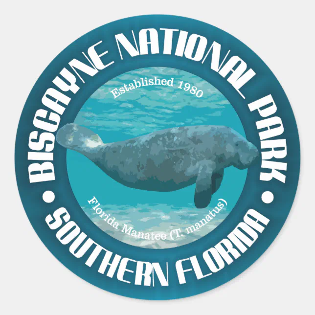 Biscayne National Park Classic Round Sticker | Zazzle