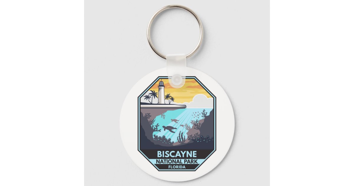 Biscayne National Park Florida Emblem Keychain | Zazzle