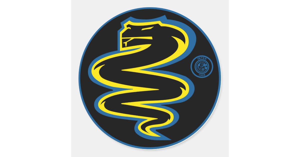Biscione Nerazzurro Inter - black sticker | Zazzle