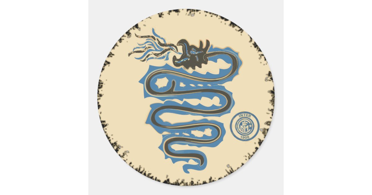 Biscione Nerazzurro, old snake sticker | Zazzle