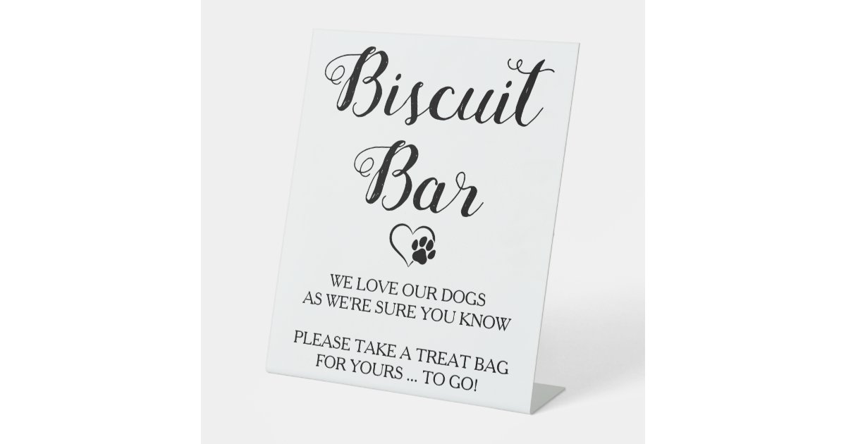 Biscuit Bar Pet Dog Treat Wedding Favor Sign | Zazzle