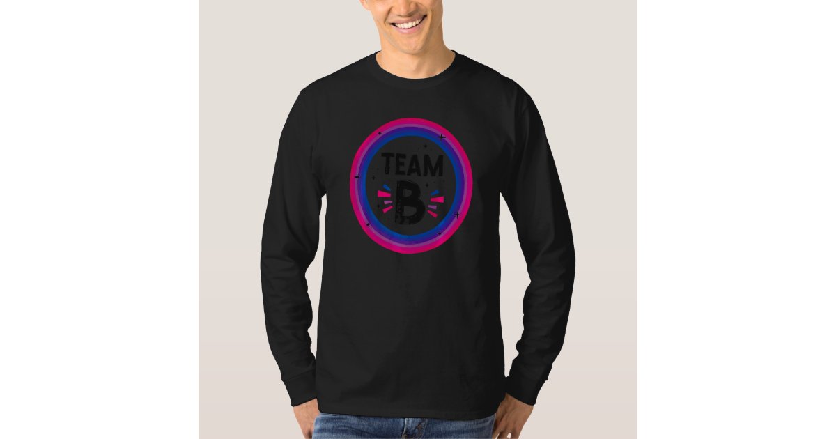 Bisexual Bi Pride Flag Team B T-Shirt | Zazzle