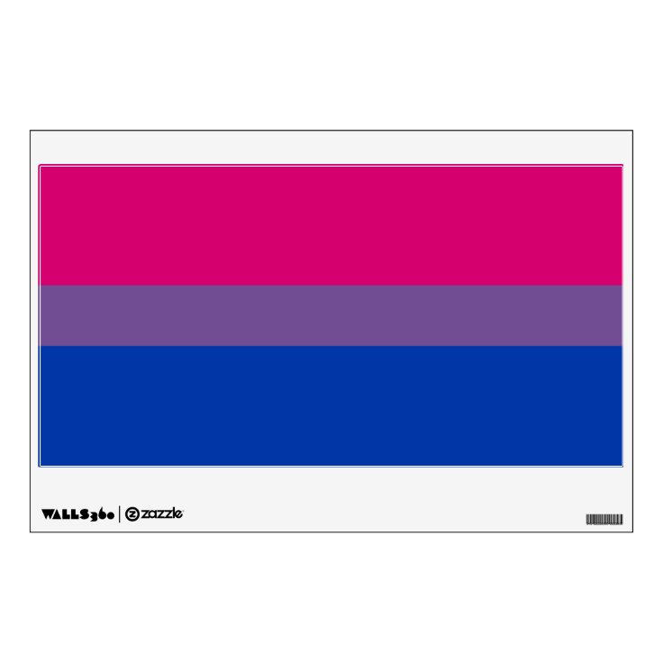 Bisexual Bi Pride Flag Wall Decal | Zazzle