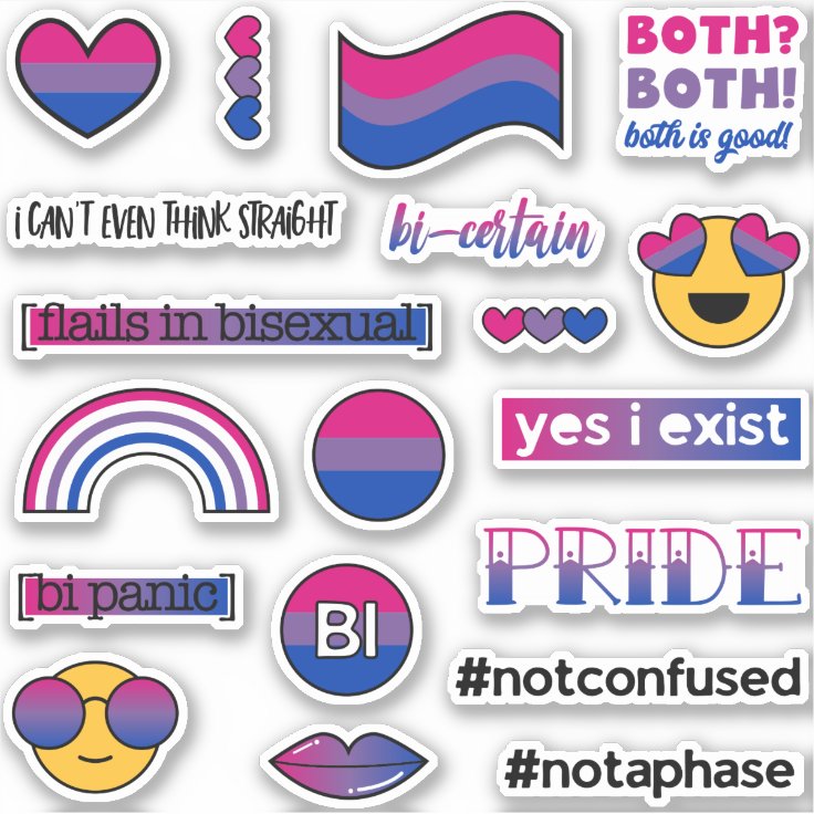 Bisexual Flag Memes Sticker | Zazzle