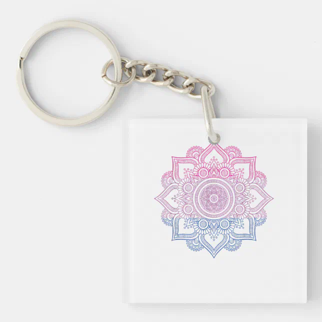Bisexual LGBT Mandala Bi Pride Bisexuality LGBT Su Keychain | Zazzle