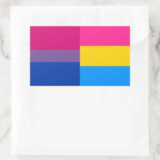 Bisexual/pansexual flag stickers | Zazzle
