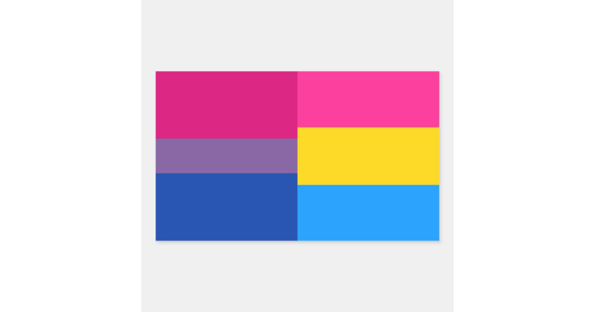 Bisexual/pansexual flag stickers | Zazzle