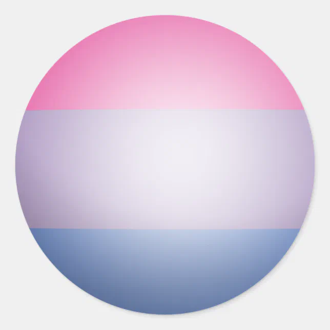 BISEXUAL PRIDE 3D COLORS -.png Classic Round Sticker | Zazzle
