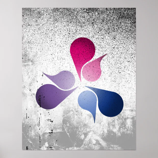 BISEXUAL PRIDE BURST POSTER | Zazzle