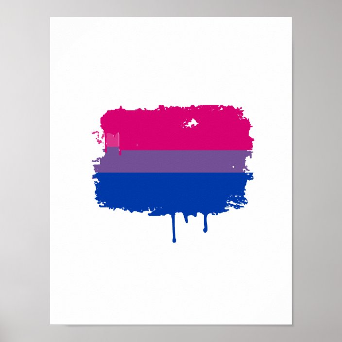 Bisexual Pride Colors Poster | Zazzle.com