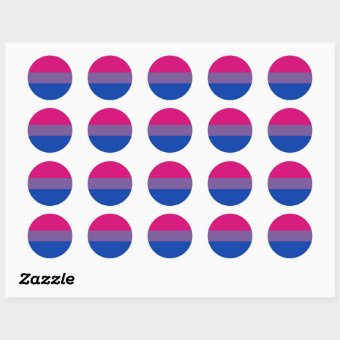 Bisexual Pride Flag Classic Round Sticker | Zazzle