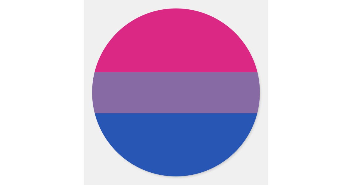 Bisexual Pride Flag Classic Round Sticker | Zazzle