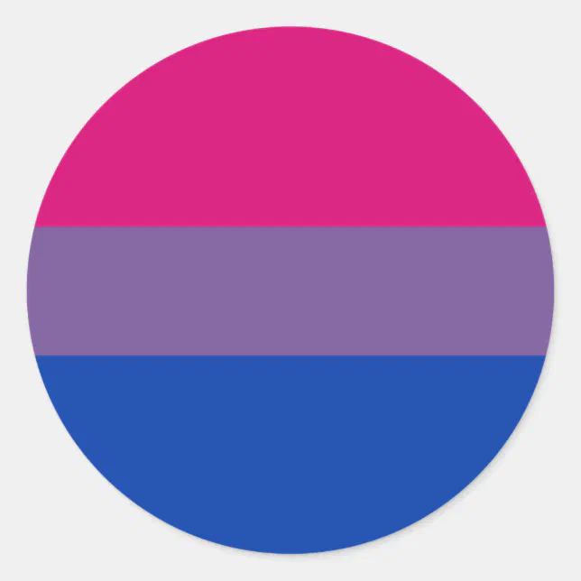 Bisexual Pride Flag Classic Round Sticker | Zazzle