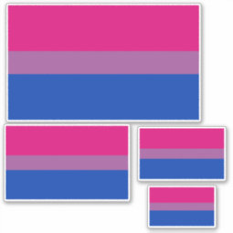 Bisexual Pride Flag cutout stickers pack | Zazzle