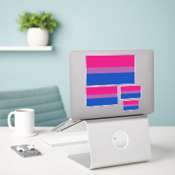 Bisexual Pride Flag cutout stickers pack | Zazzle