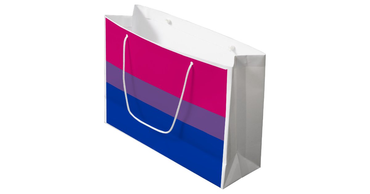 Bisexual Pride Flag Large Gift Bag | Zazzle