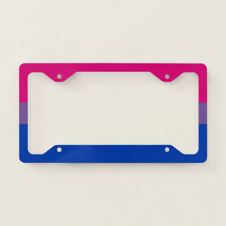 Bisexual Pride Flag License Plate Frame | Zazzle