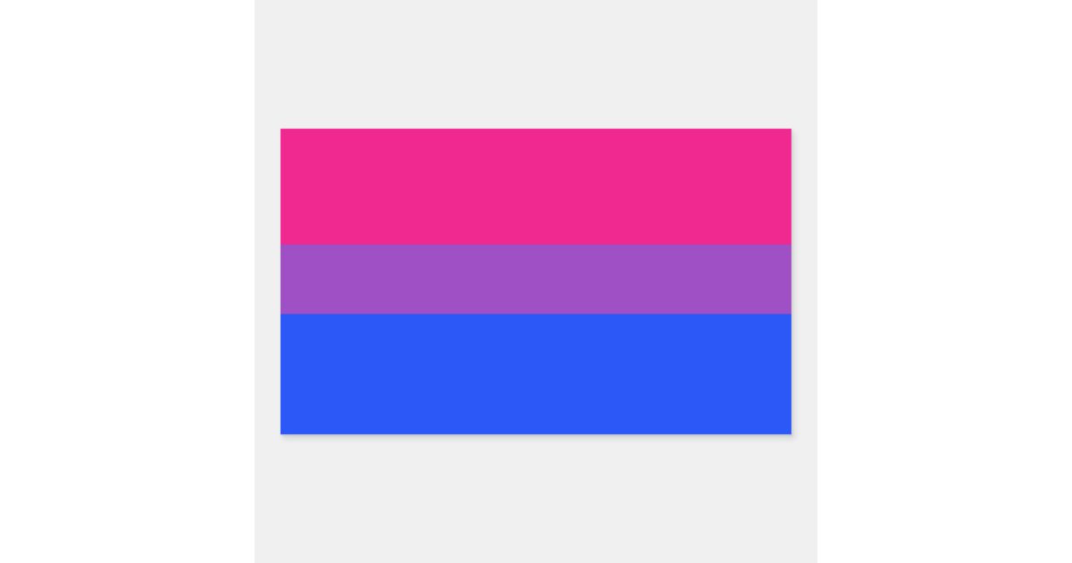 Bisexual Pride Flag Rectangular Sticker Zazzle