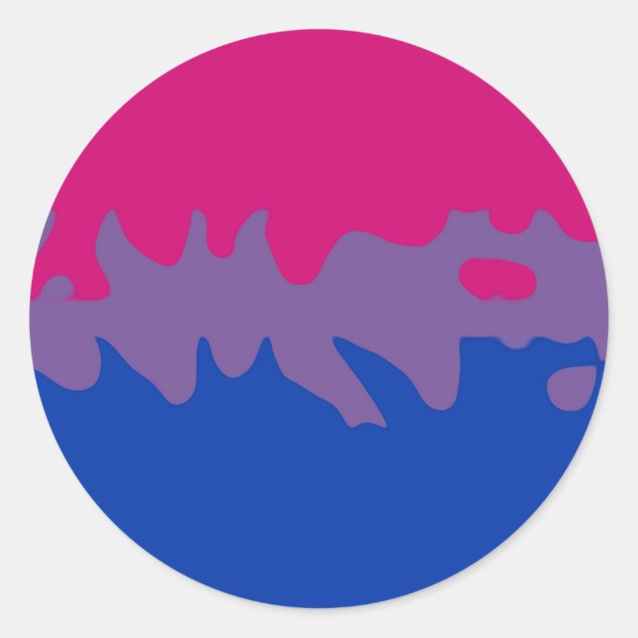 Bisexual Pride Flag Splash Classic Round Sticker | Zazzle.com