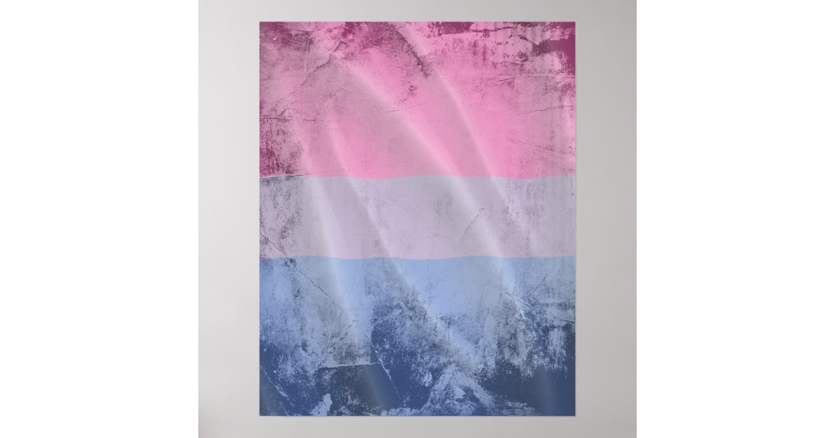 BISEXUAL PRIDE FLAG WAVY DESIGN POSTER | Zazzle