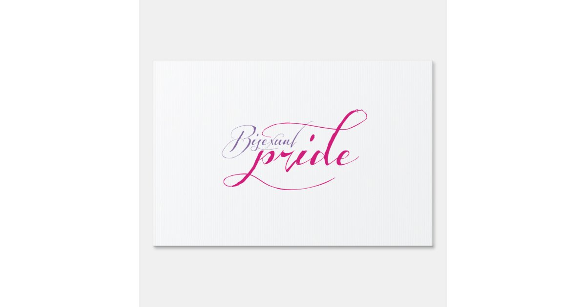 BISEXUAL PRIDE LOVE LETTER -.png Sign | Zazzle