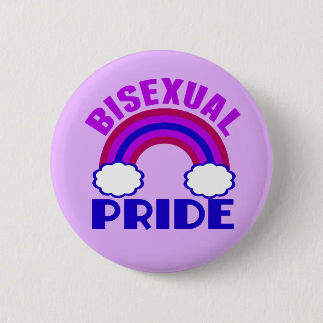 Bisexual Pride Purple Rainbow Pinback Button | Zazzle