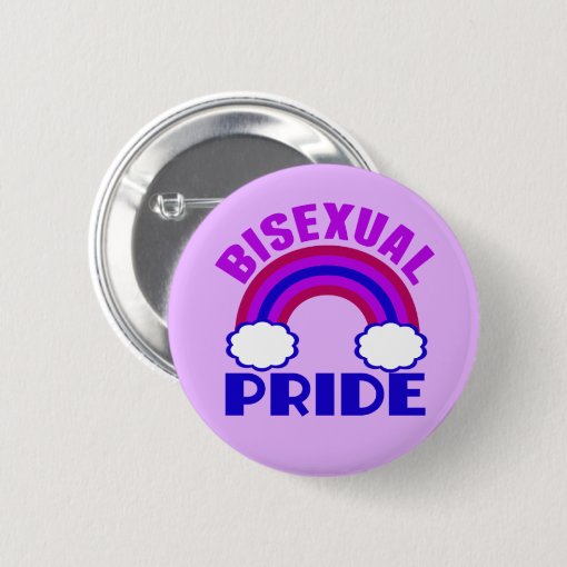 Bisexual Pride Purple Rainbow Pinback Button | Zazzle