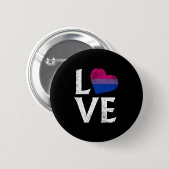 Bisexual Pride Stacked Love Button | Zazzle