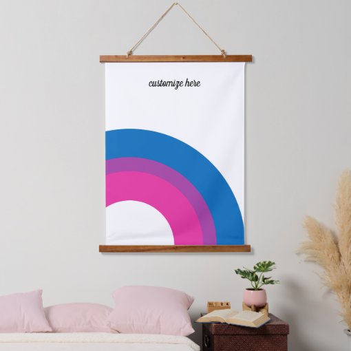 Bisexual Rainbow Pride Bi Flag Personalized Hanging Tapestry Zazzle