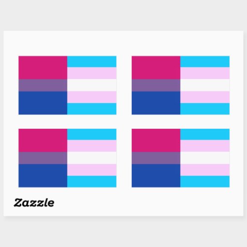Bisexual/trans pride flags sticker | Zazzle