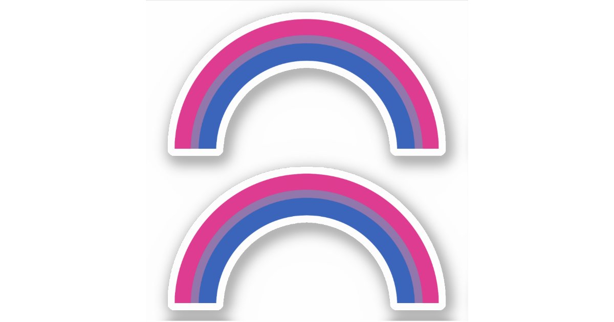 Bisexuality Pride Rainbow Sticker | Zazzle