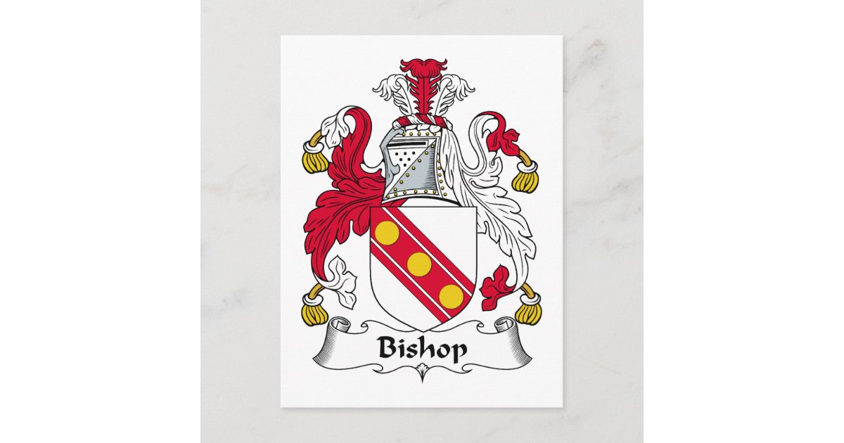 Bishop Family Crest Postcard | Zazzle