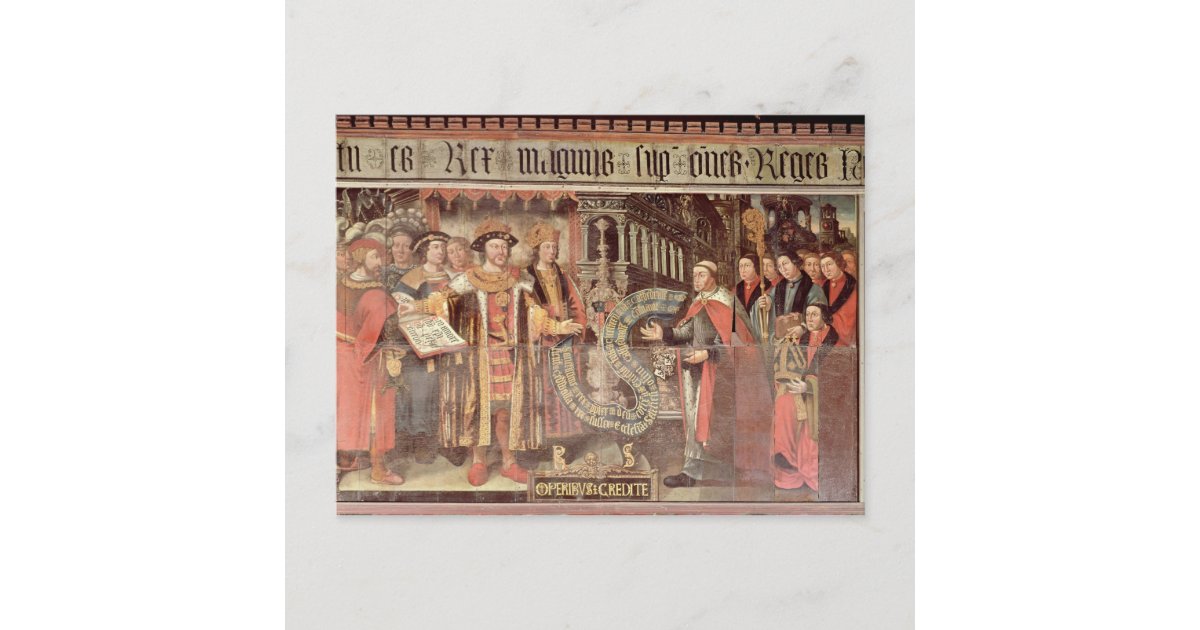 Bishop Robert Sherburne with Henry VIII Postcard | Zazzle