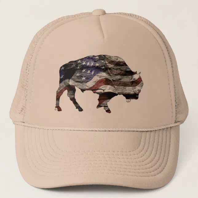 Bison Flag Hat | Zazzle